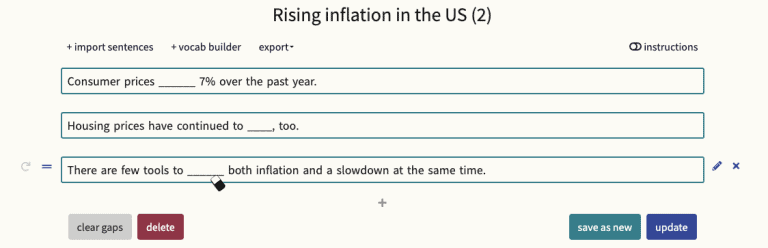 Gap fill maker | Lesson Ninja | No more lengthy prep time